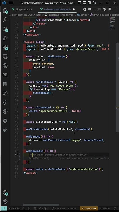 Remove event listener on component unmounted #vue composition api - YouTube