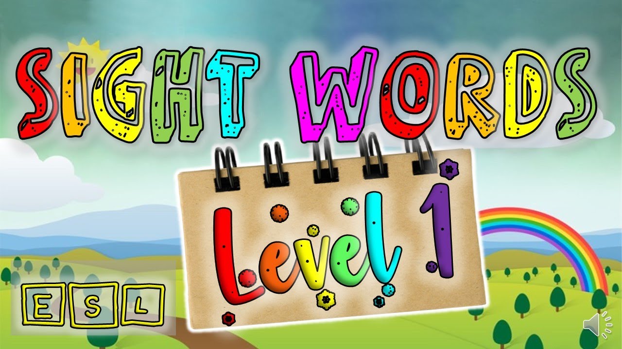 SIGHT WORDS LEVEL 1 | VOCABULARY & SPELLING | PRONUNCIATION PRACTICE ...