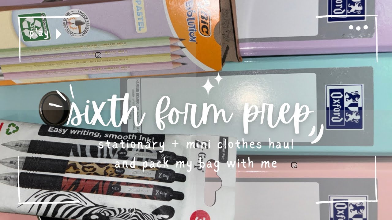 Sixth Form Prep📚 (Stationary + Mini Clothes Haul and Pack My Bag With ...