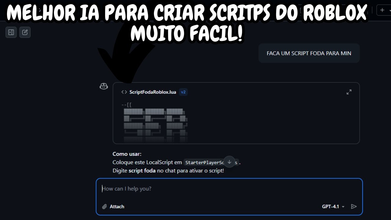 MELHOR IA PARA CRIAR SCRIPTS DO ROBLOX MUITO FACIL! - YouTube