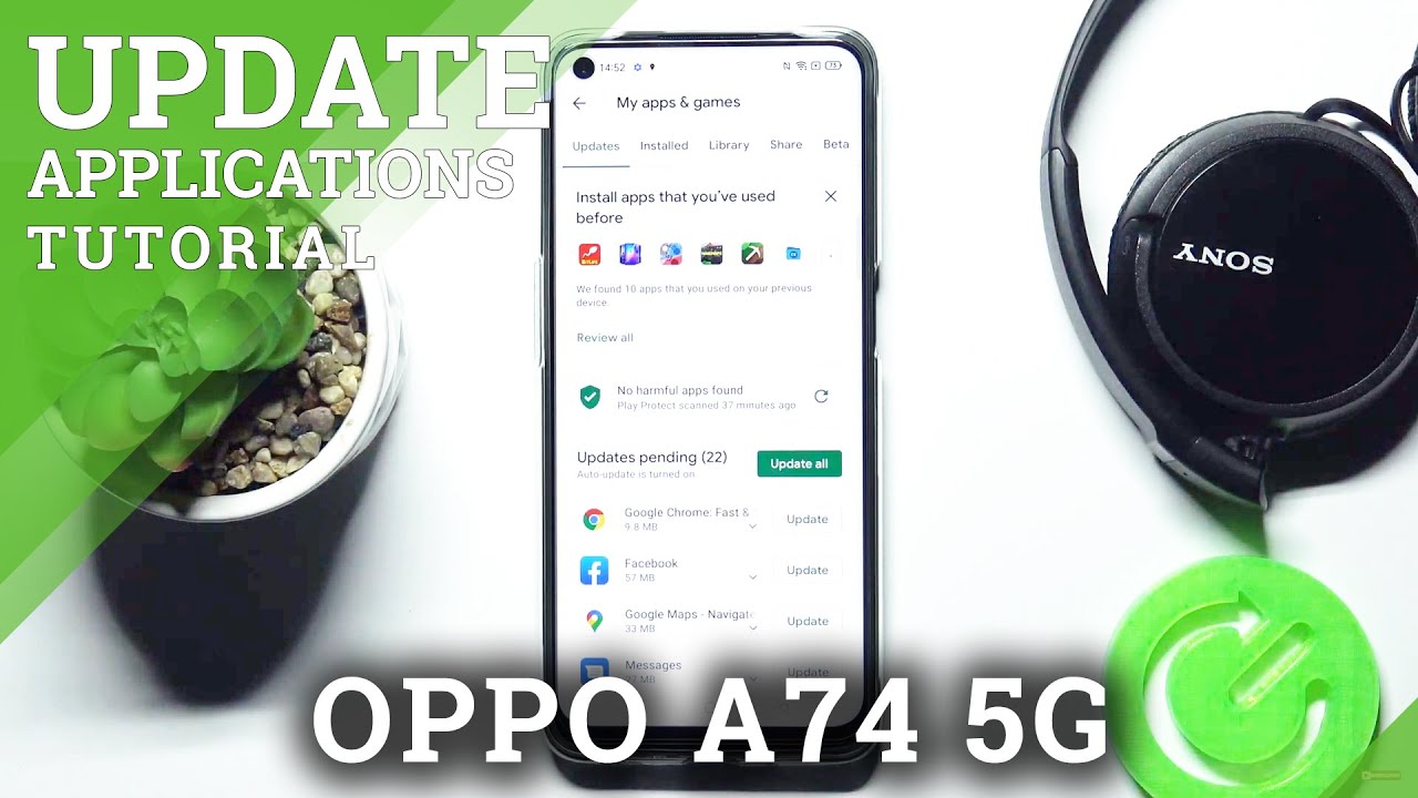 How to Update Apps on OPPO A74 5G – Application Actualizations - YouTube