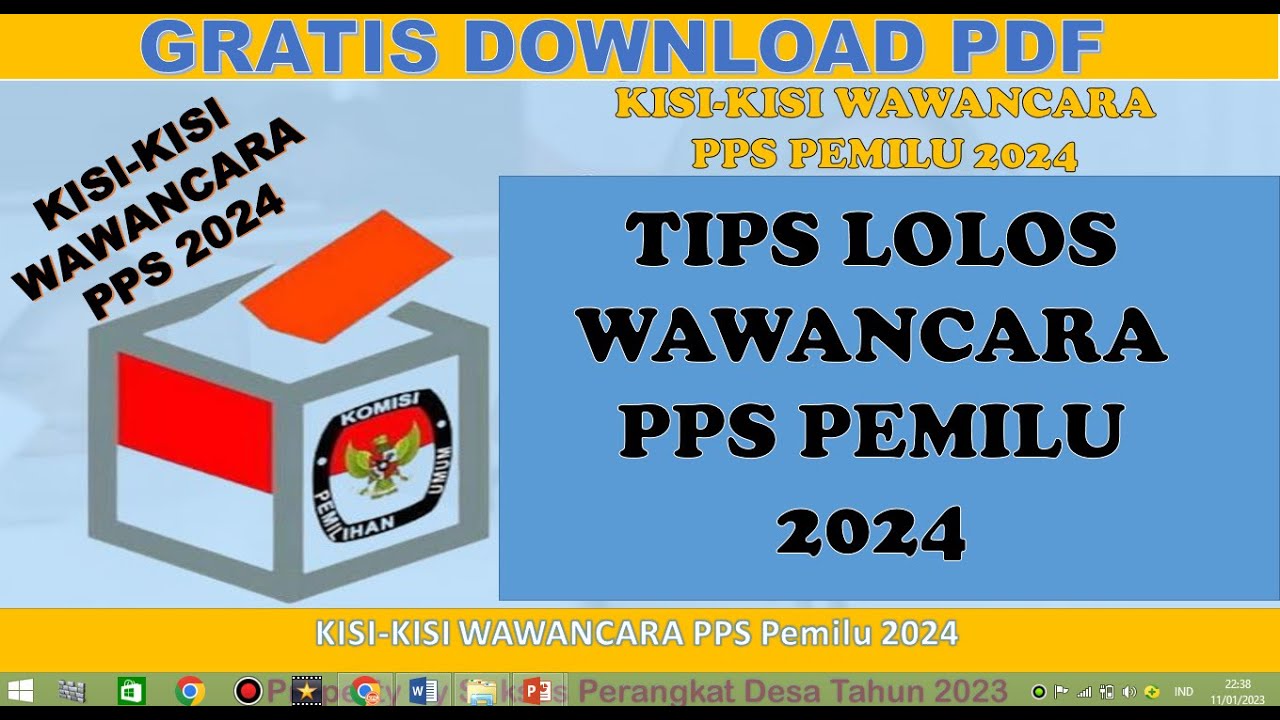Bocoran Kisi Kisi Tes Wawancara Pps Pemilu 2024 Ii Tes Wawancara Pps