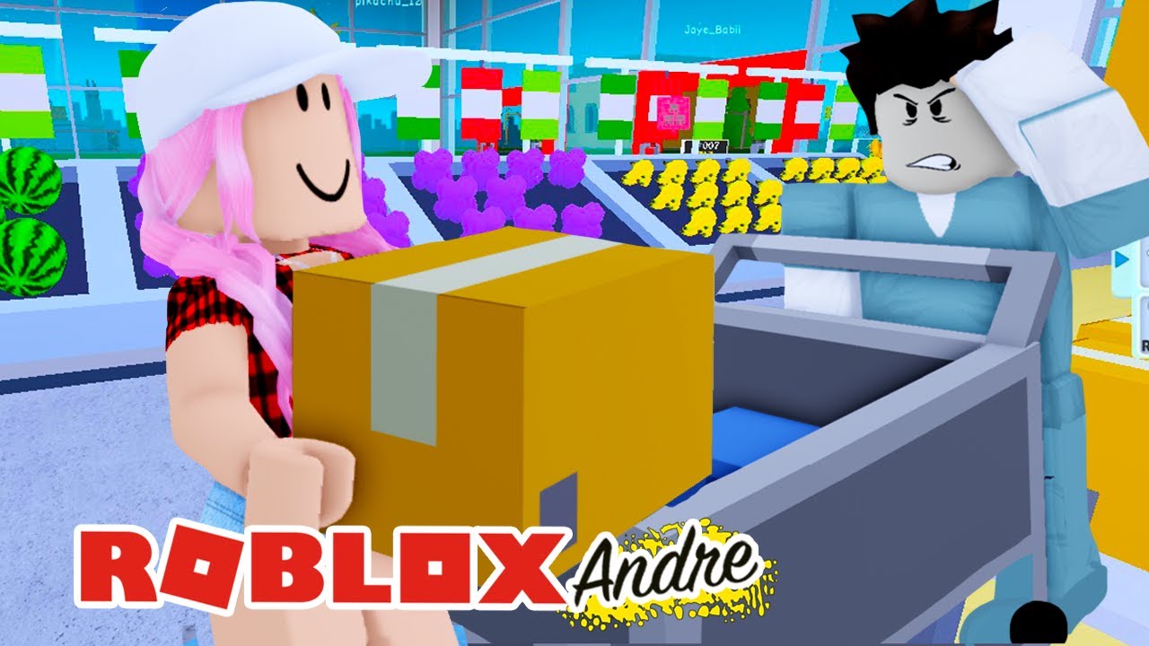 Mi primer cliente enojado en el supermercado | Roblox Andre juegos en ...