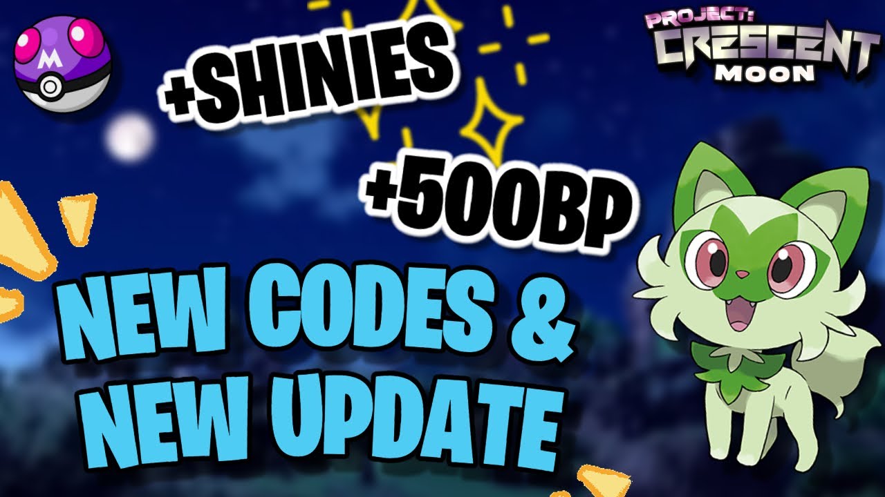 Pokemon Brick Bronze New Update And Codes | Project Crescent Moon - YouTube