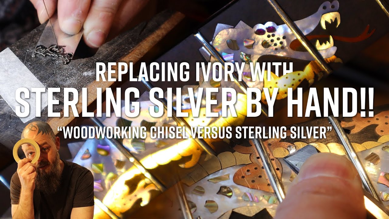 Ivory Out.. Silver In. Fixing a VERY Expensive Guitar Inlay. - YouTube