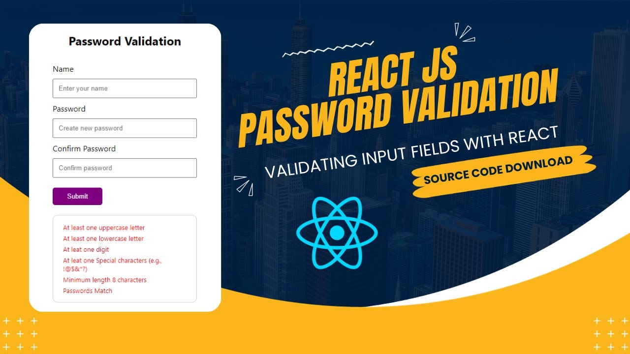 Password Validation Using React Js React Js Project Youtube 0076