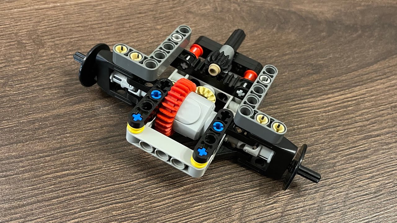 LEGO Compact Front Axle with Differential (Steering + Drive) - YouTube