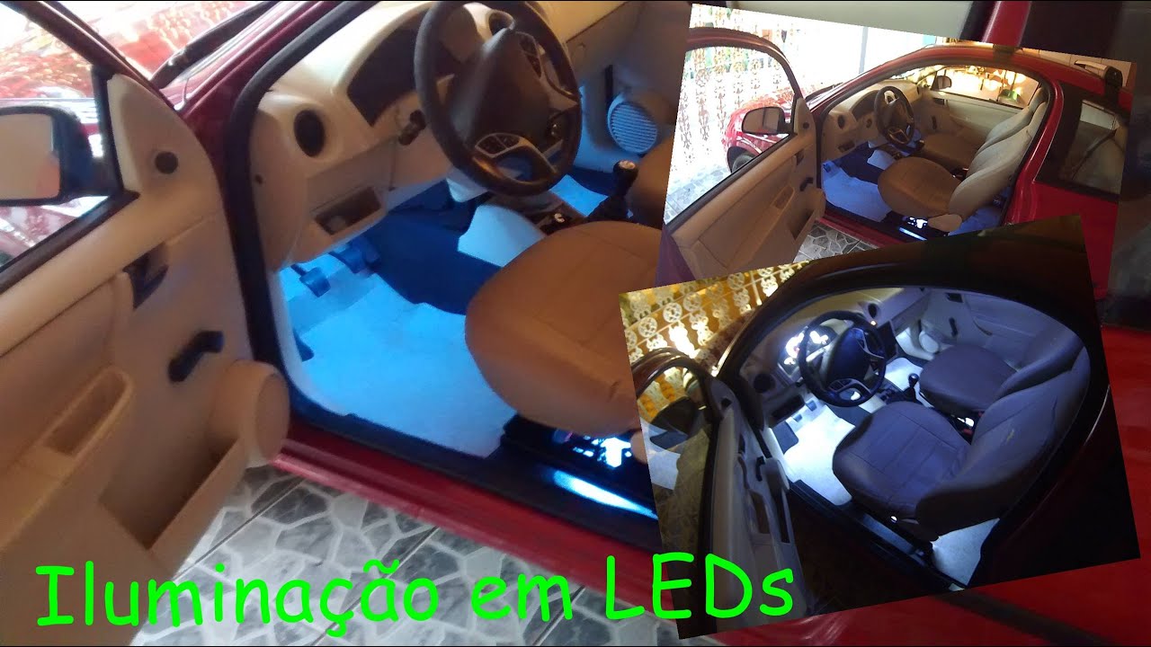Como fazer iluminação para interior do carro com LEDs - YouTube