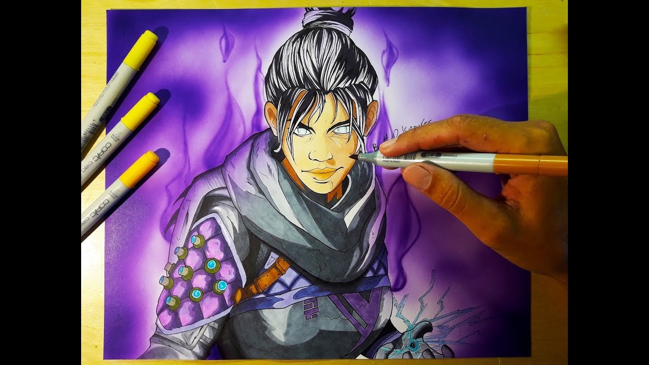 AMAZING APEX LEGENDS!! SPEED DRAWING !! DRAWING WRAITH - YouTube