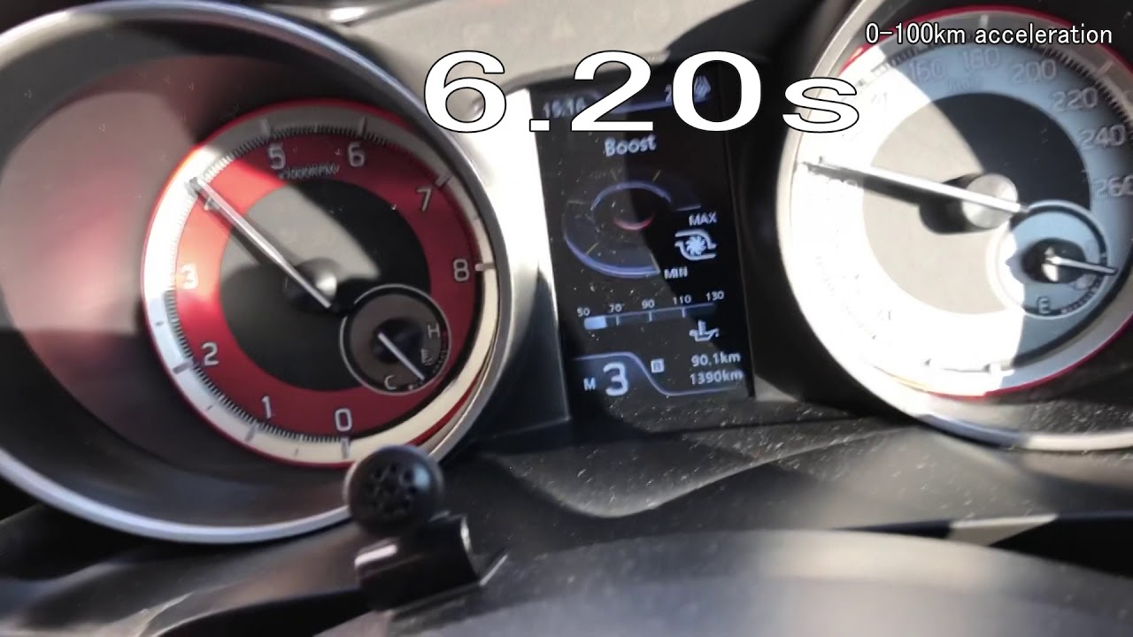 ZC33S SWIFT Sport with HKS POWER EDITOR 0-100km acceleration - YouTube