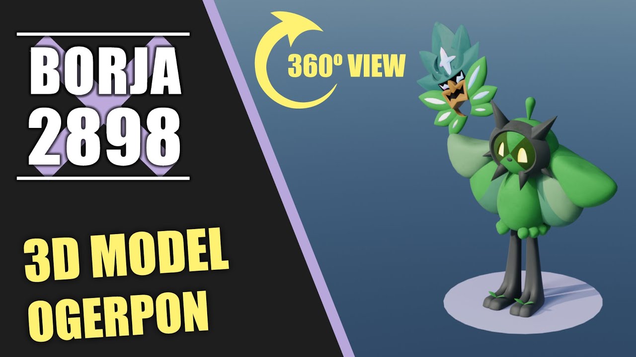 Pokemon · Ogerpon · 3D Model · 360º View - YouTube