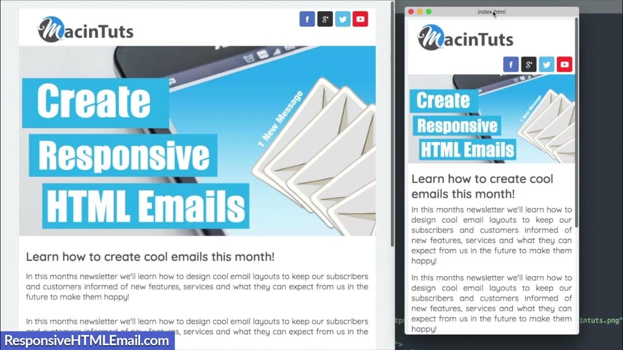 HTML Email Template Built From Scratch - YouTube