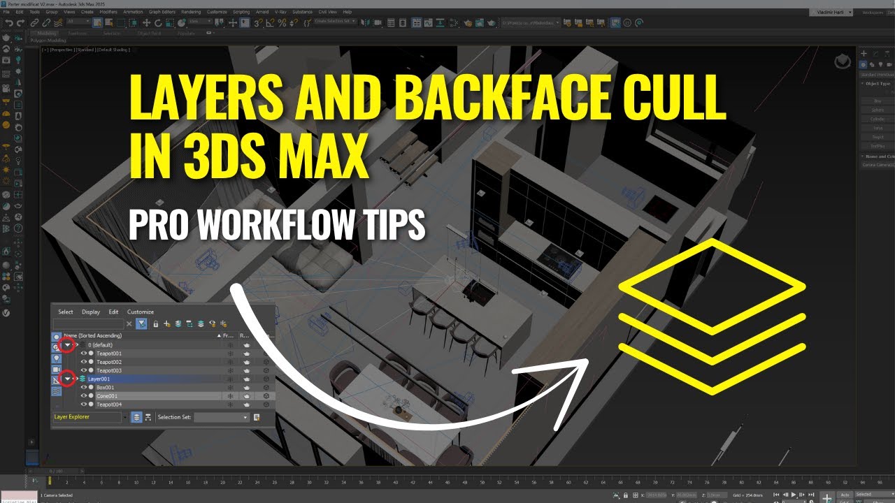 Ep 03 | Pro Workflow Tips: Layers and Backface Cull in 3ds Max - YouTube