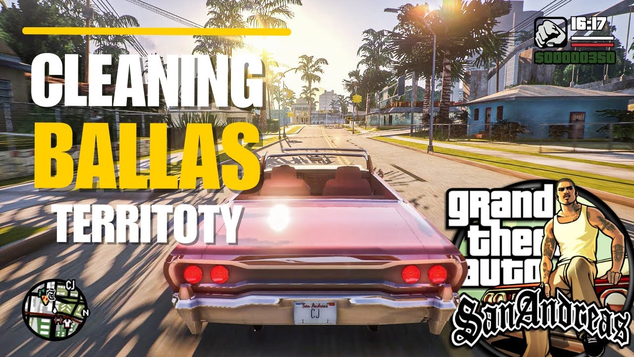 GTA SAN ANDREAS ULTRA 4K REAL GRAPHICS | GANG WAR WITH BALLAS - YouTube