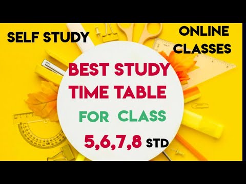 Best Time Table for Class 5 to 8 | Online Class Timetable/Best Topper ...