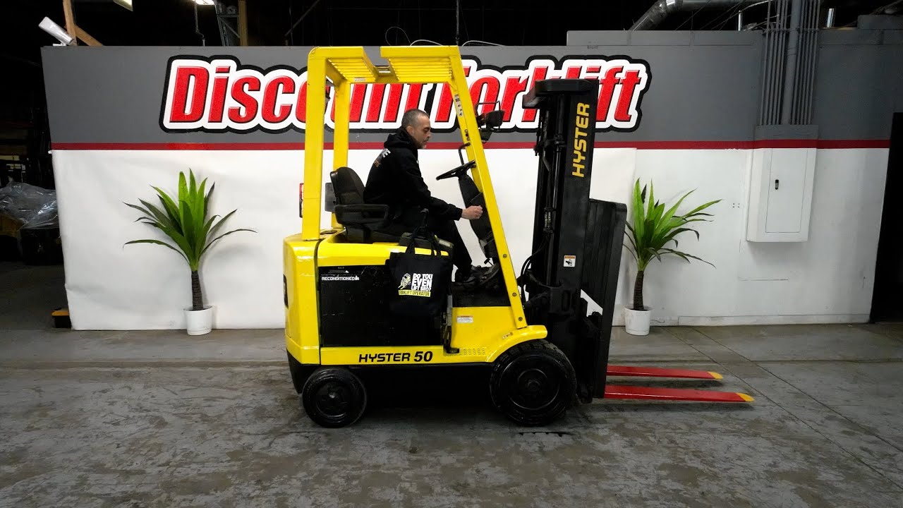 HYSTER E50XM 5,000 lb Electric #803V - Forklift for Sale - YouTube