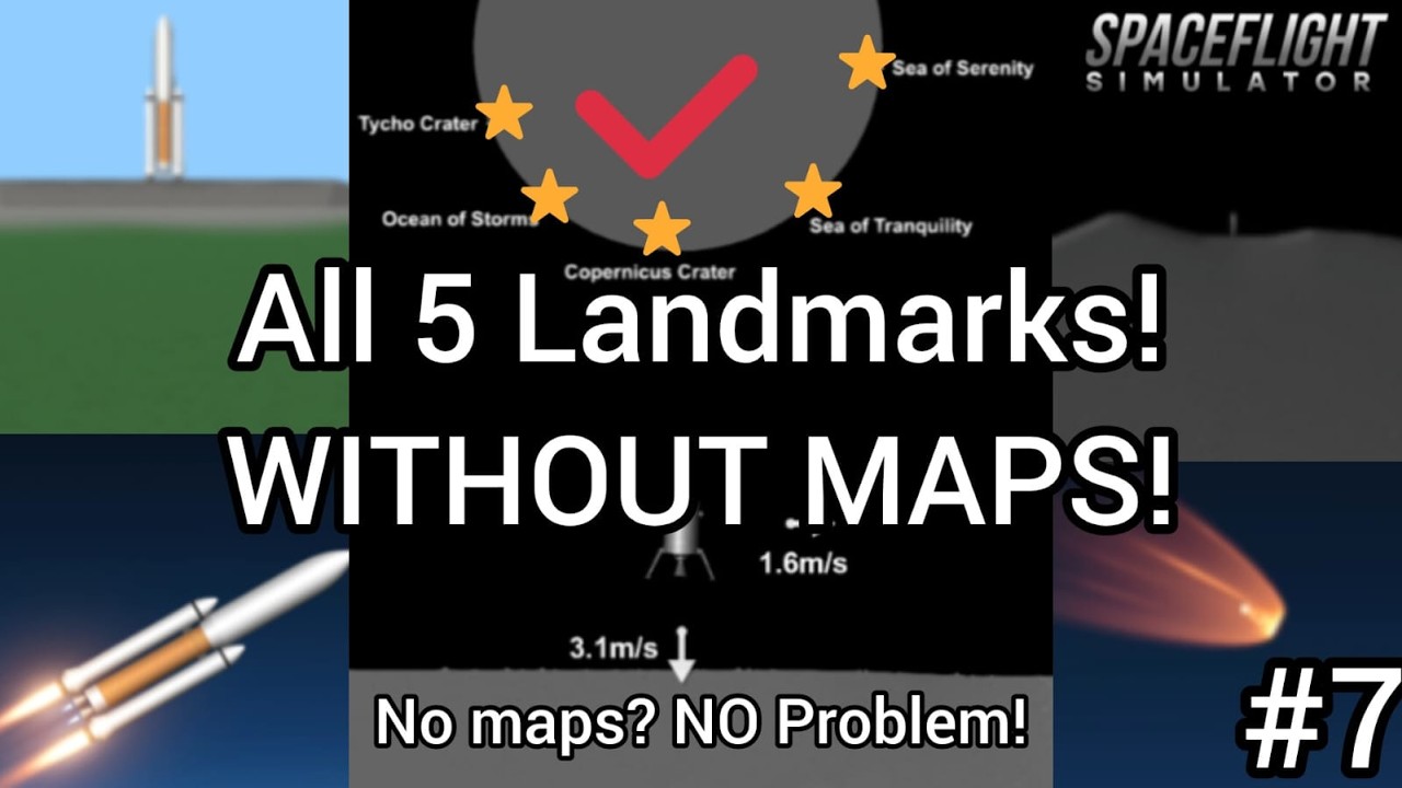 Going to All 5 Landmarks of MOON WITHOUT MAPS and returning back in ...
