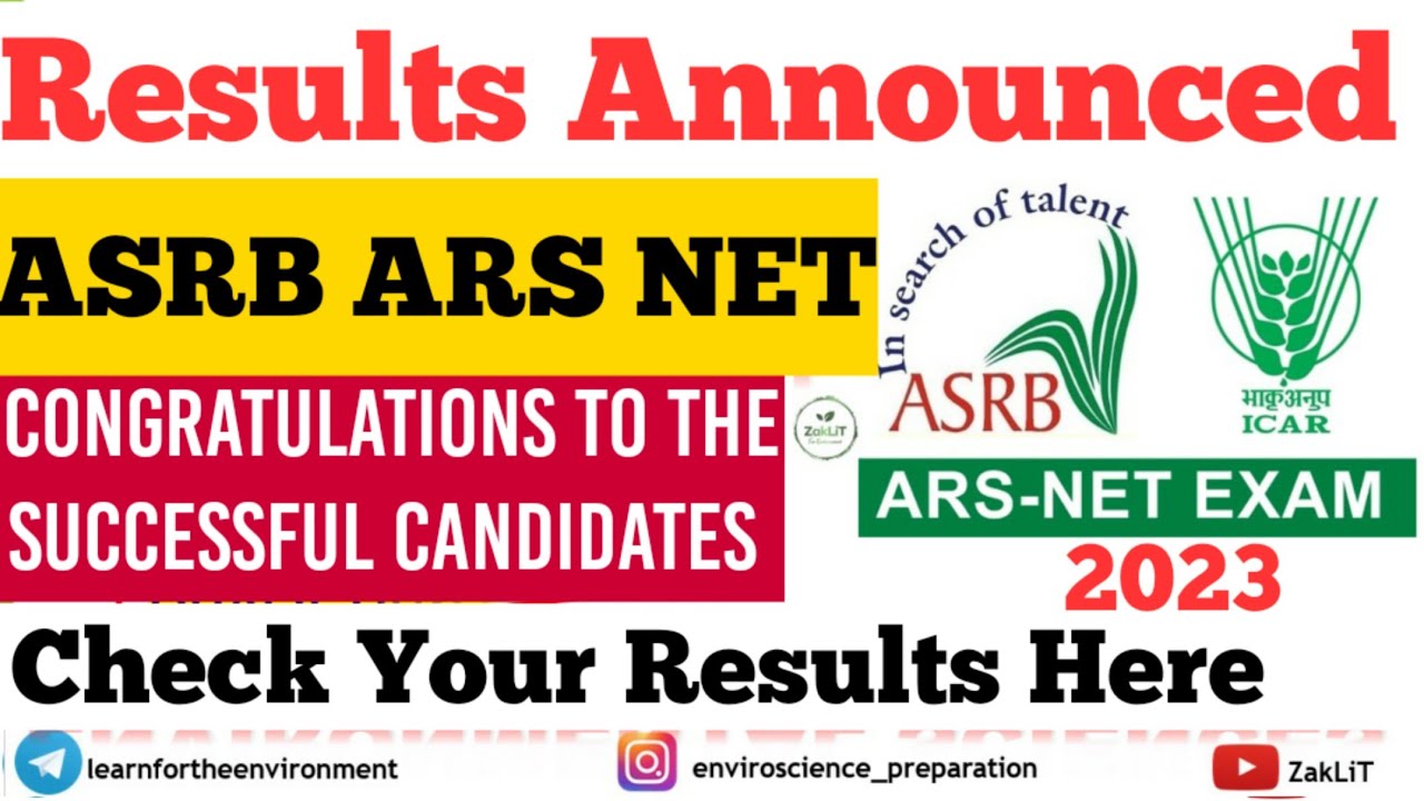 🔴ASRB ARS NET Results Check Here - YouTube