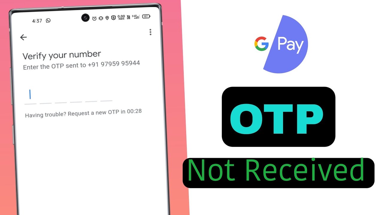 google pay otp problem | Google pay otp nahi aa raha hai - YouTube