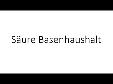 Säure Basen Haushalt