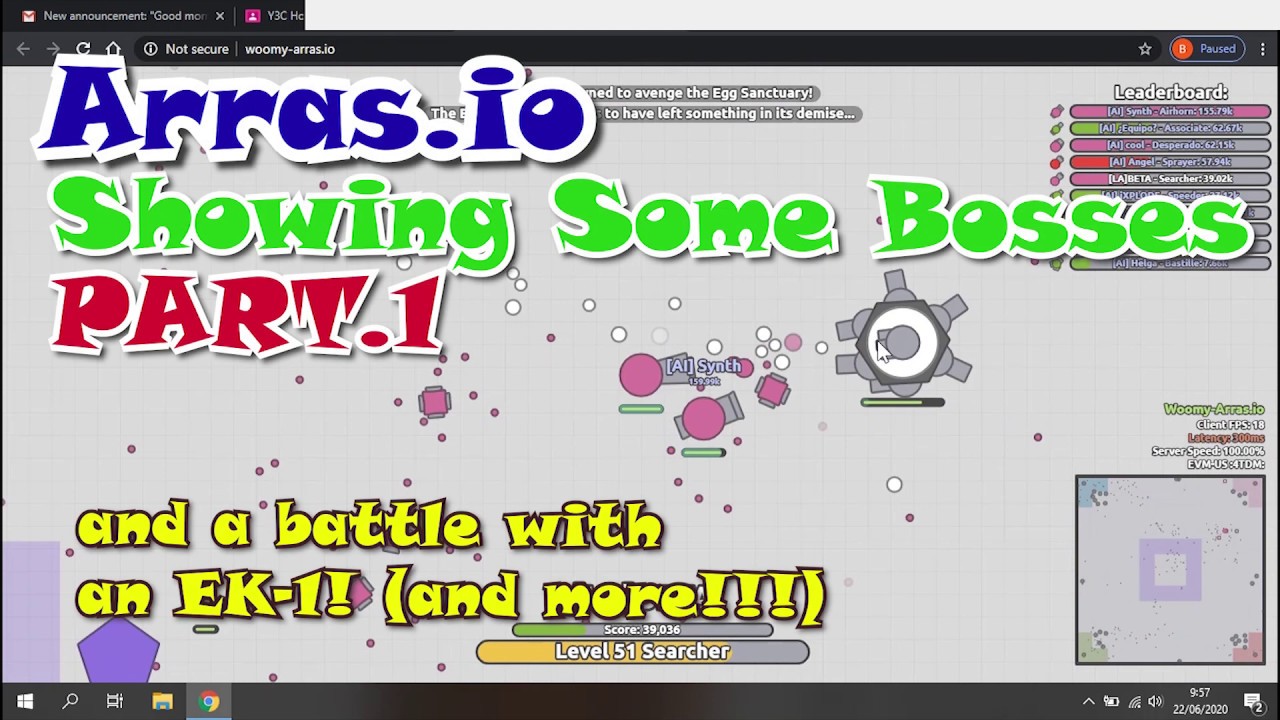 Arras.io : Showing some bosses part 1 and a battle with an EK-1! (and ...