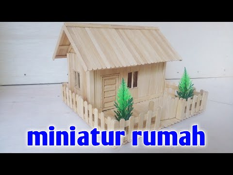 cara mudah membuat miniatur rumah dari stik es krim
