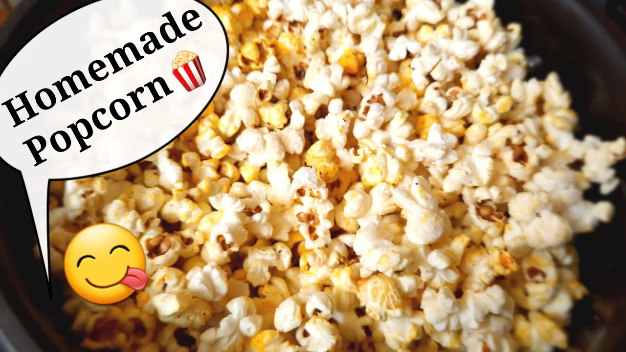 How To Make Homemade Popcorn / Popcorn Recipe / Original Sound ASMR ...