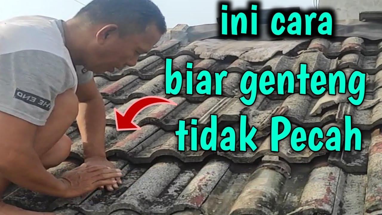 cara mengganti atap genting yang pecah dengan mudah - YouTube
