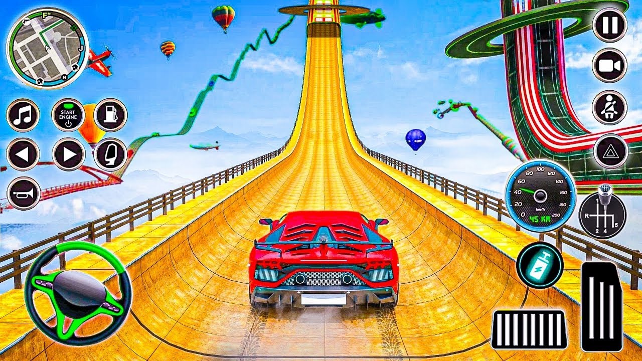 Realistic Car Stunt Game Gameplay Car Stunt Races Mega Ramps - YouTube