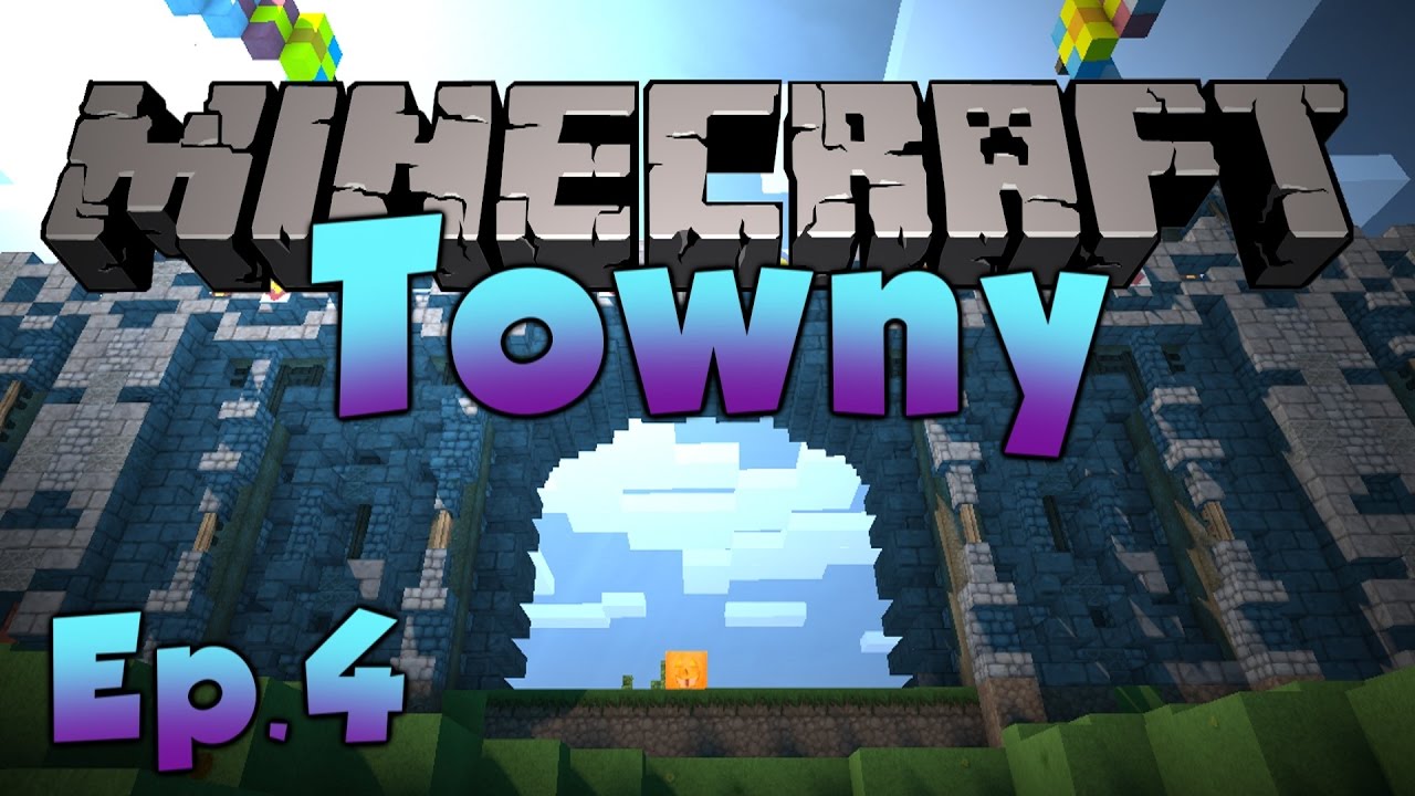 Minecraft Towny Ep. 4 - Progress and Friends - YouTube