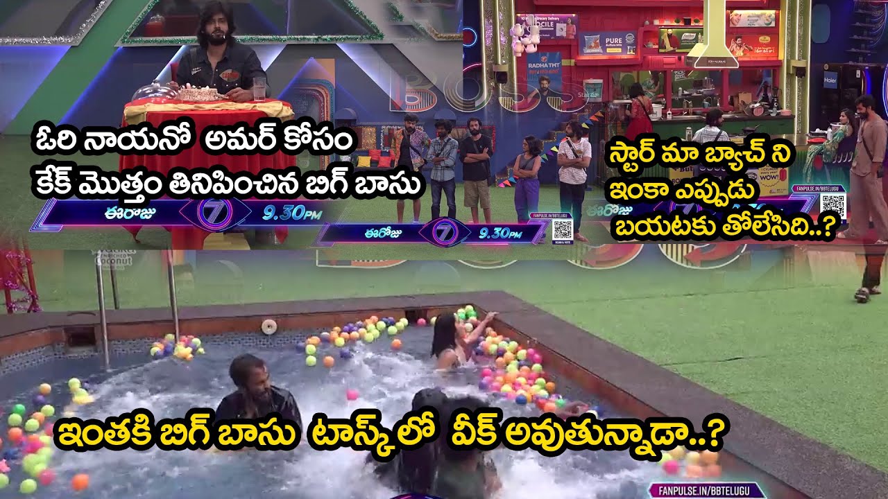 Bigg Boss Telugu 7 -Day 93 review| 'Pool Dance' cake Task For The ...