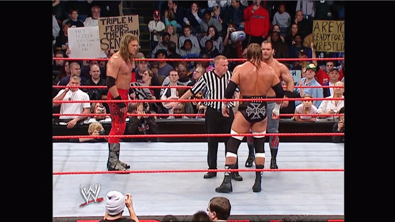 Raw Nov 29 2004 - Triple H vs Edge vs Chris Benoit - World Heavyweight ...