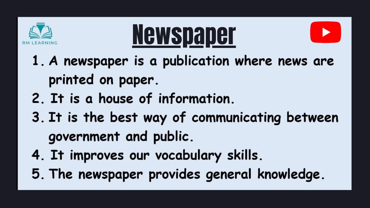 Newspaper | Essay on Newspaper in English | 10 Lines on Newspaper in ...
