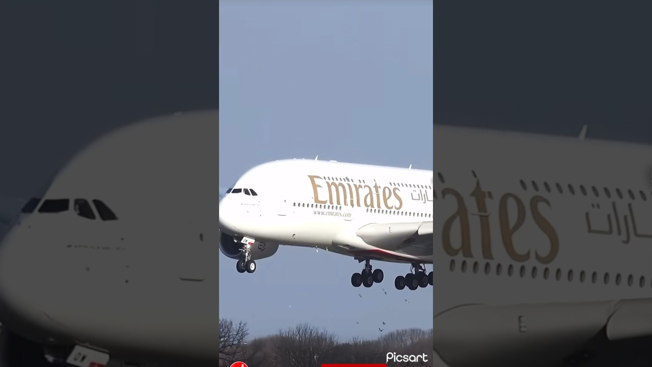Butter Landing by Emirates (A380) #butterlanding #swiss001landings # ...