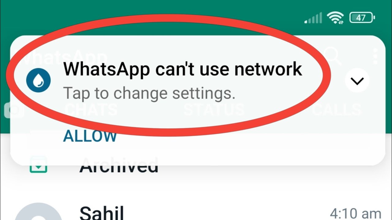 Whatsapp Can't Use Network Problem Solve - YouTube