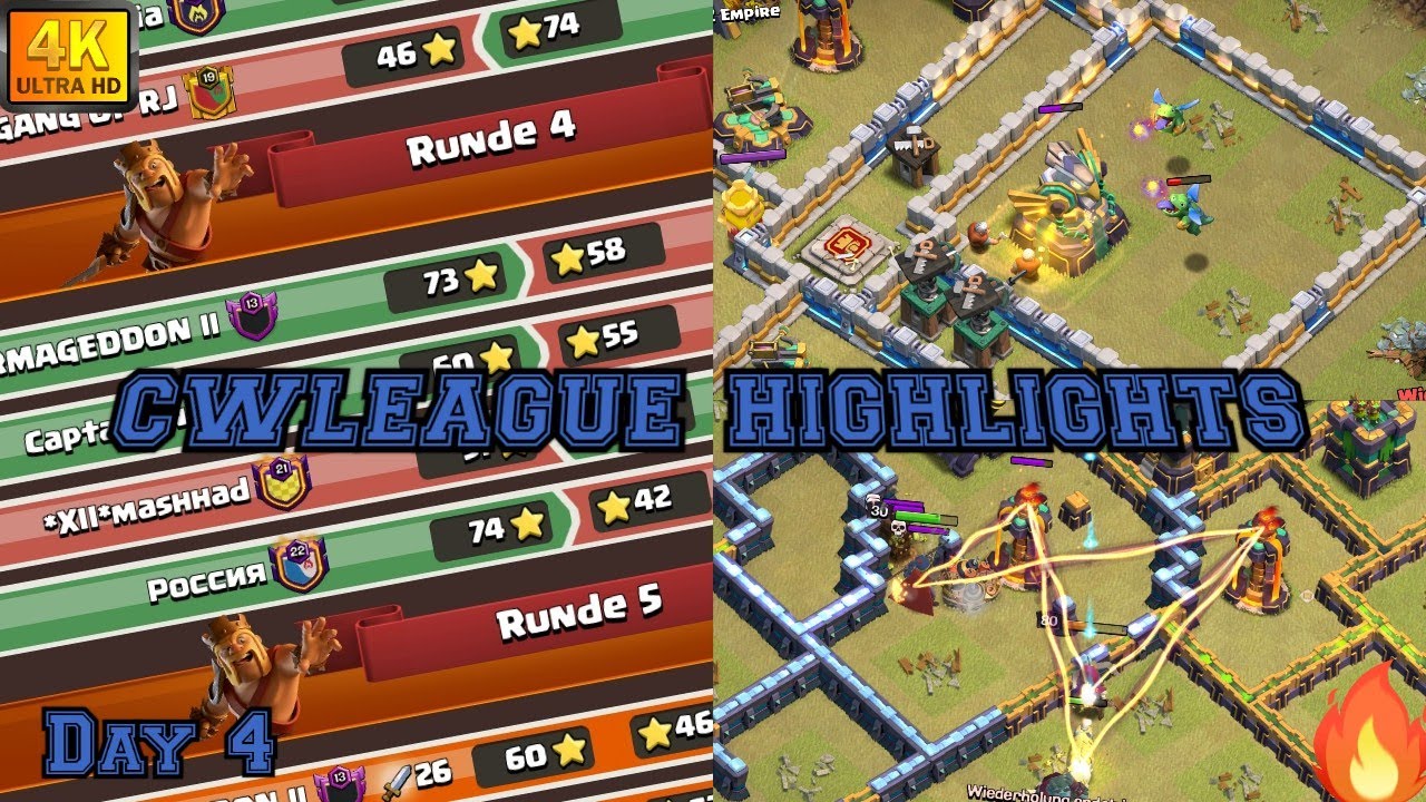 CWL HIGHLIGHTS of Day 4🎉Lots of Th 14 action🔥5 Replays🎥(4K) -Clash of ...
