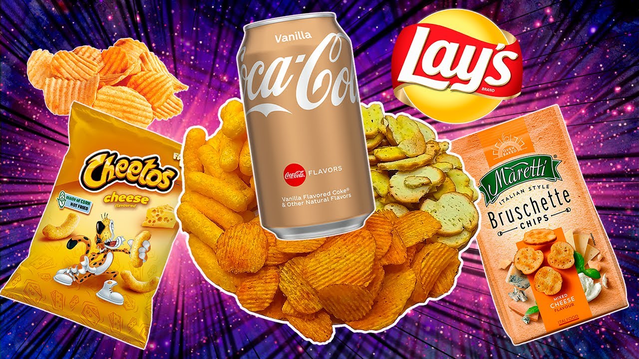 ASMR Chips| Unpacking Lay's, Coca-Cola, Bruschette, Cheetos | Filling ...