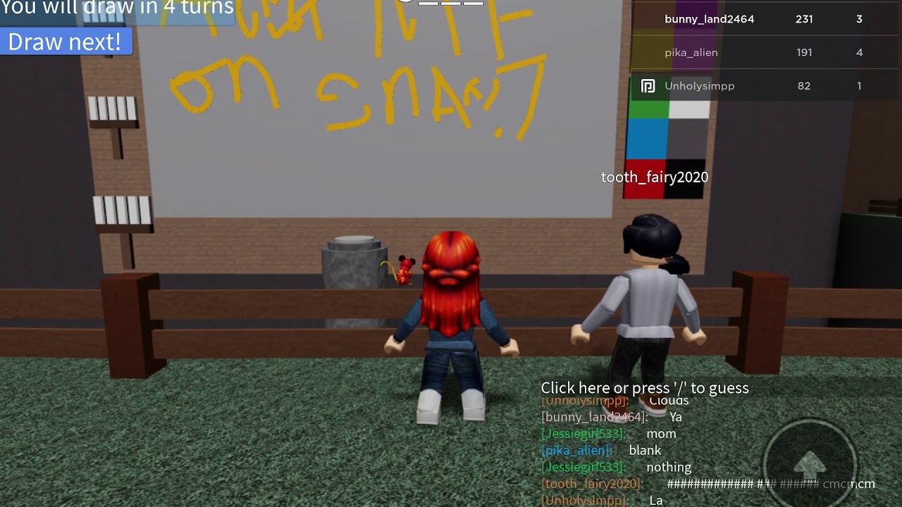 First video ever! Guess the drawing in ROBLOX - YouTube