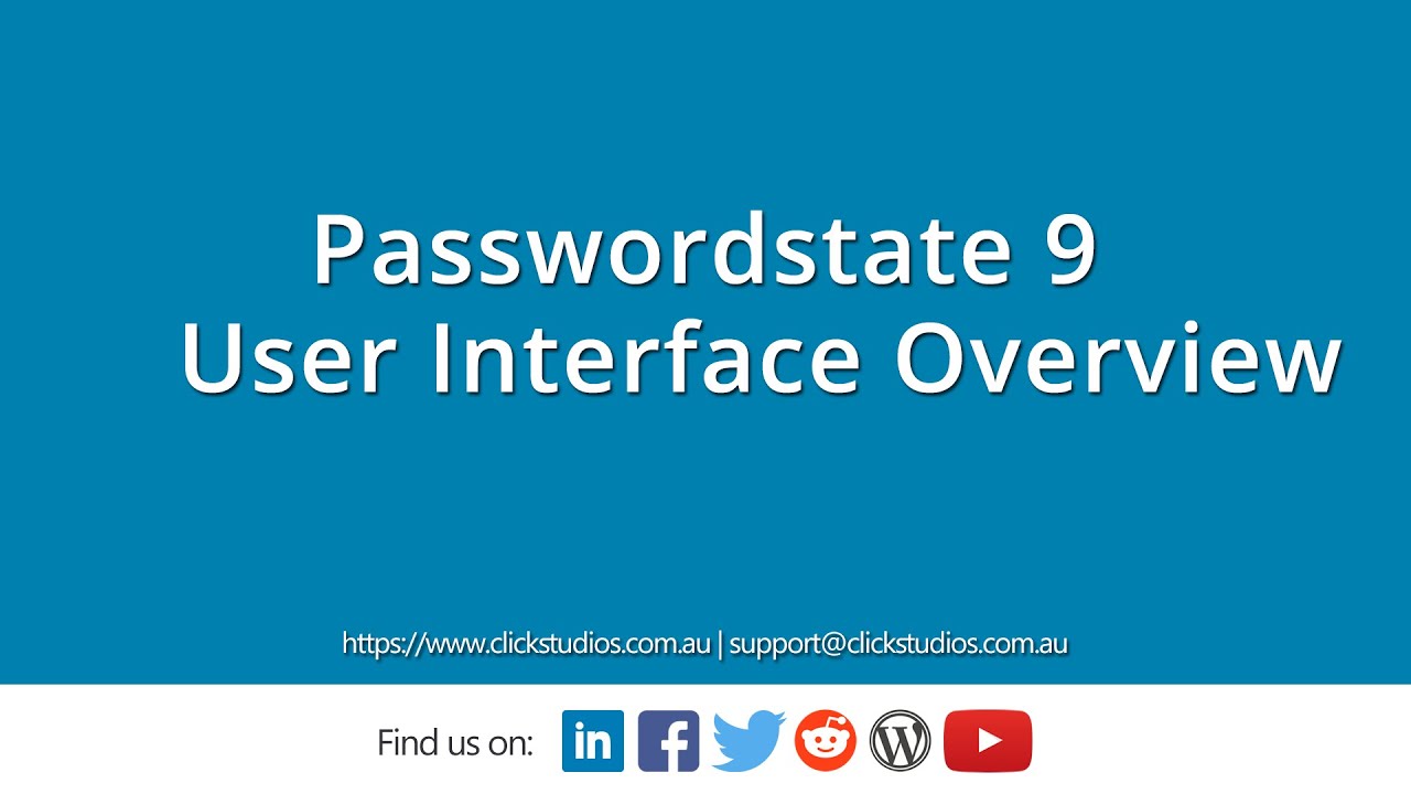 Passwordstate User Interface Overview - YouTube