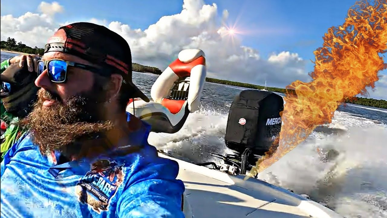 Barra Fishing in a 250HP BASS BOAT - YouTube