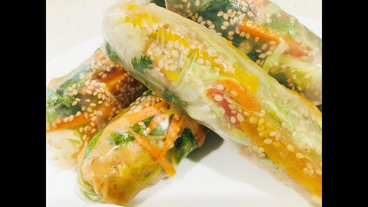 Tandoori Tofu Rice Paper Rolls | Vegan | Healthy & Easy | Summer Rolls ...