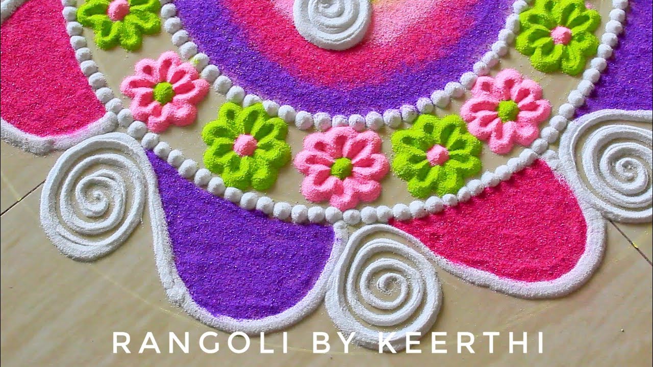 Simple mahalakshmi rangoli design l mahalaxmi rangoli l laxmi puja ...