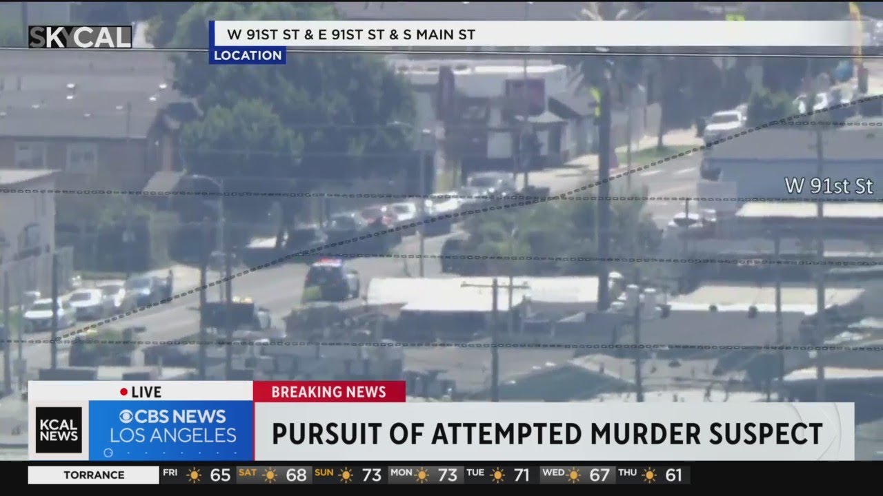 LAPD pursuit continues near the location where the pursuit began - YouTube