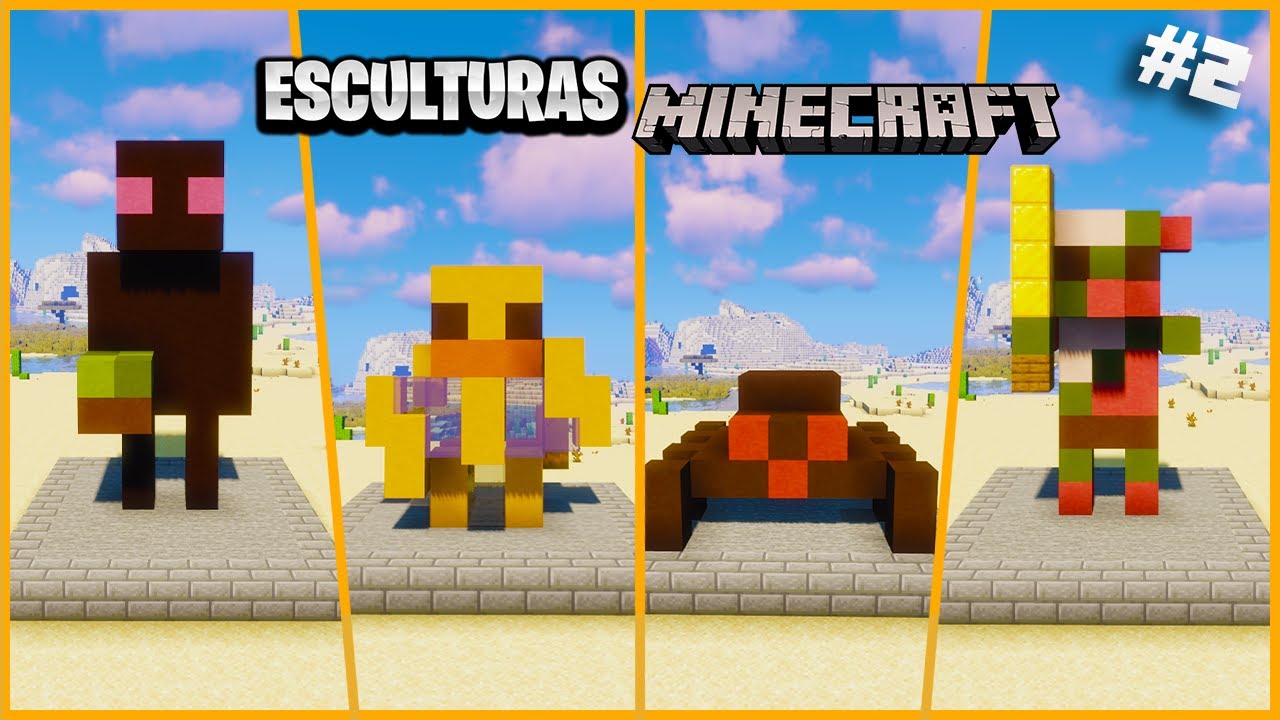 8 Mini-Esculturas para Decorar tu Mundo de Minecraft! | Parte 2 - YouTube