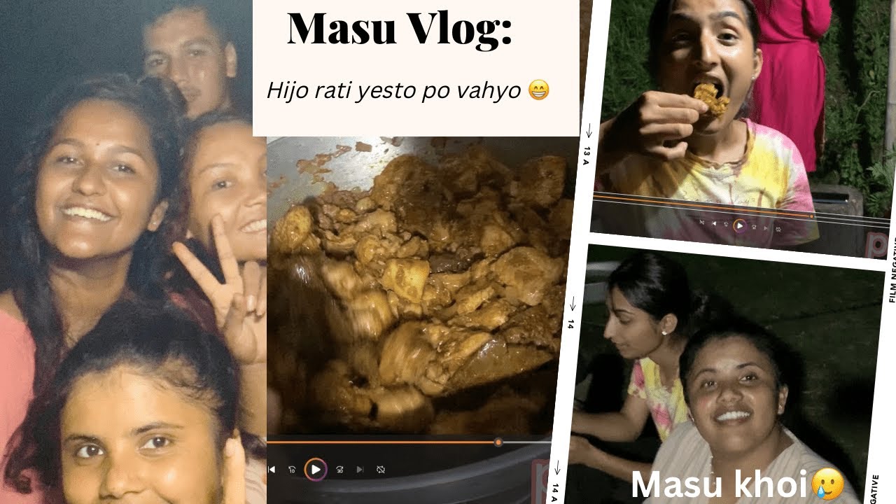 Masu khanu goko abastha😃 ️||Authentic Nepali Masu Feast 😁😅(gokuleshowr ...