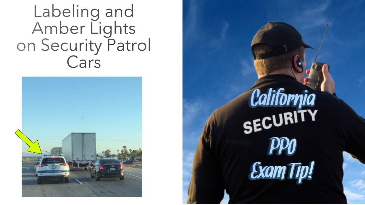 Private Patrol Operator Exam Tip: Labels and Light Bars on a California ...