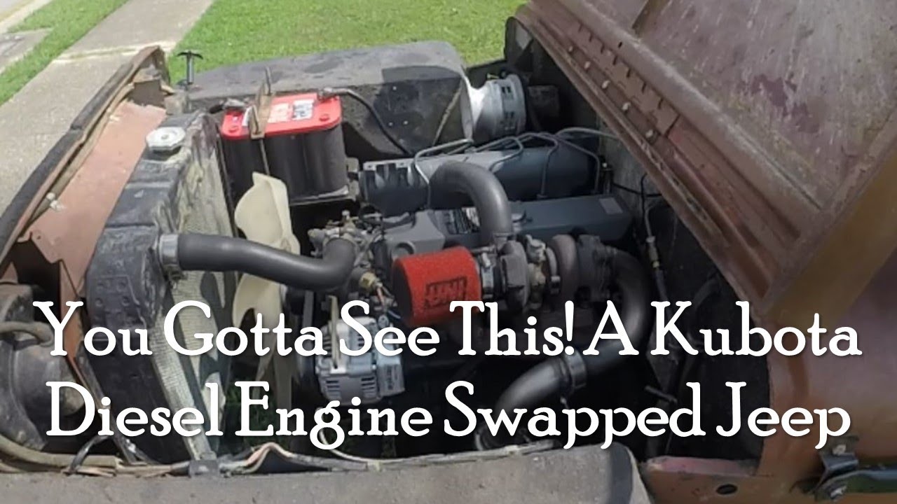 You've Gotta See This!!! A Kubota Diesel Engine Swapped Willys CJ3a ...