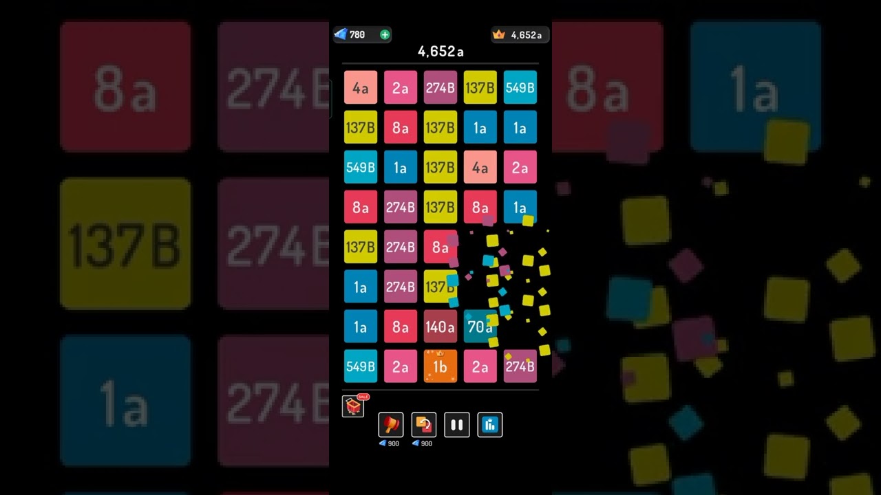 2244 / 2248 number match puzzle game part (30) high score score. (2 B ...