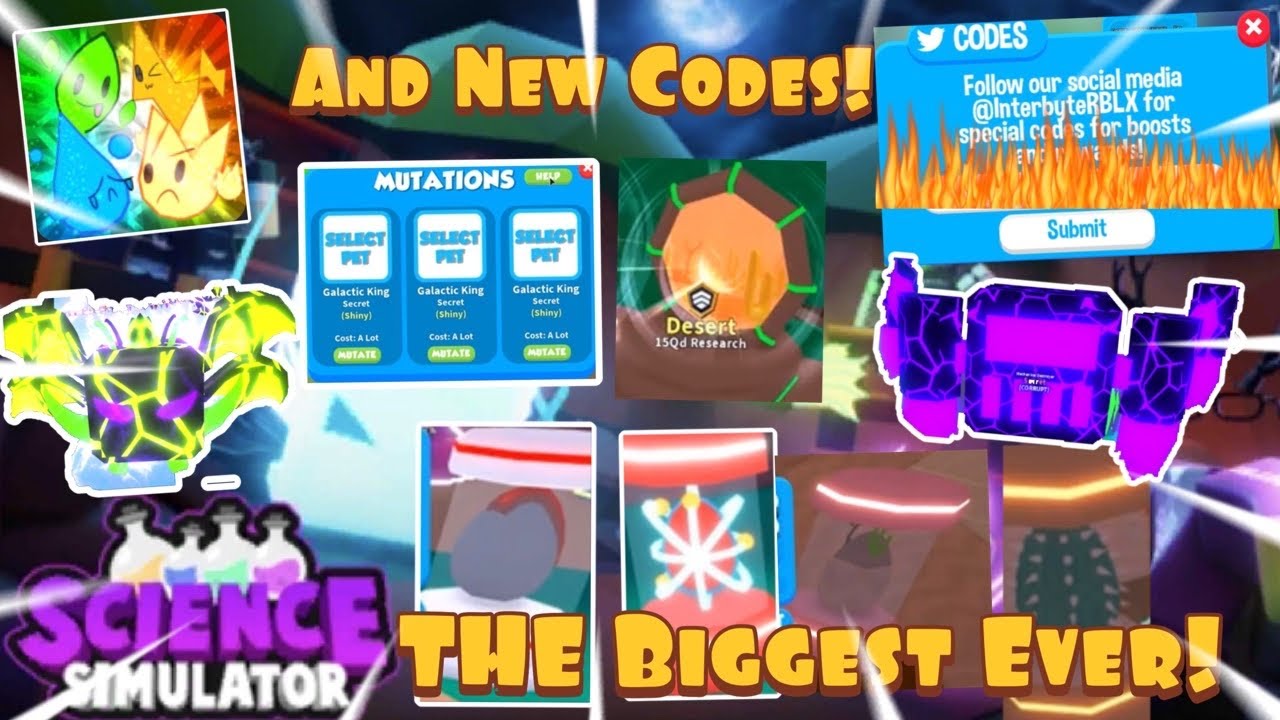 {Roblox Science Simulator} New MUTATIONS! And Codes And Eggs And More ...