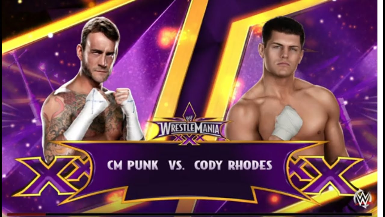 WWE 2K15 CM PUNK VS CODY RHODES WRESTLEMANIA OMEGA PRO WRESTLING ...